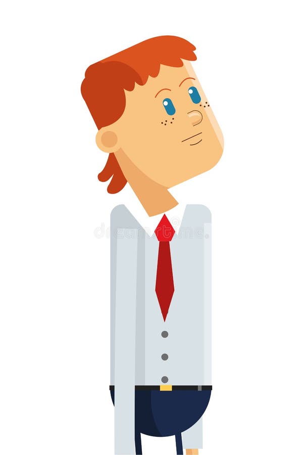 Businessman Looking Up Icon Stock Illustration - Illustration of ...