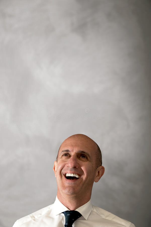 Businessman Looking Up Smiling Stock Photo - Image of business, smile ...