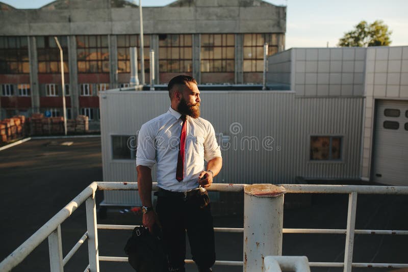 Businessman Looks into the Distance Stock Photo - Image of salesman ...