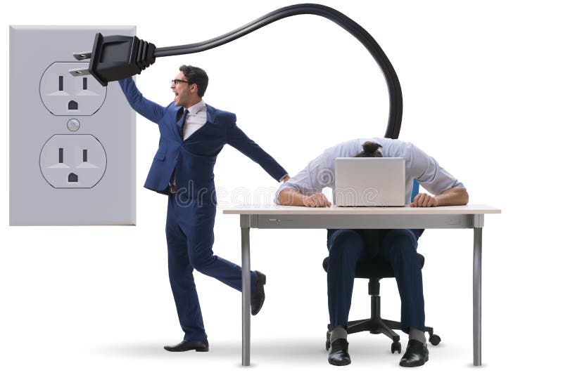 Businessman Losing Energy To Work Stock Image - Image of asleep ...