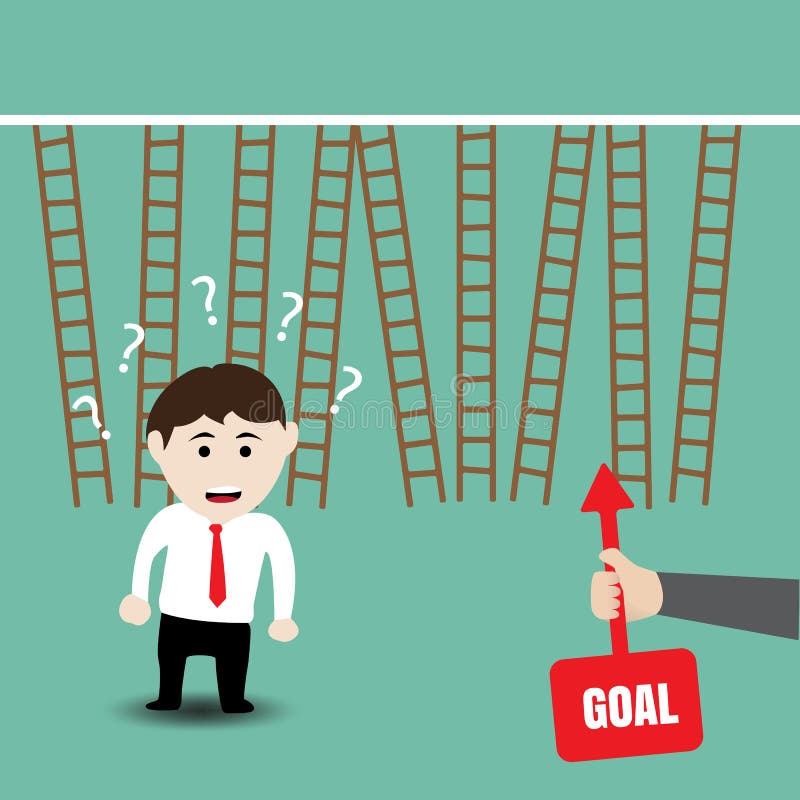 Businessman are lost stock vector. Illustration of hazard - 58479535