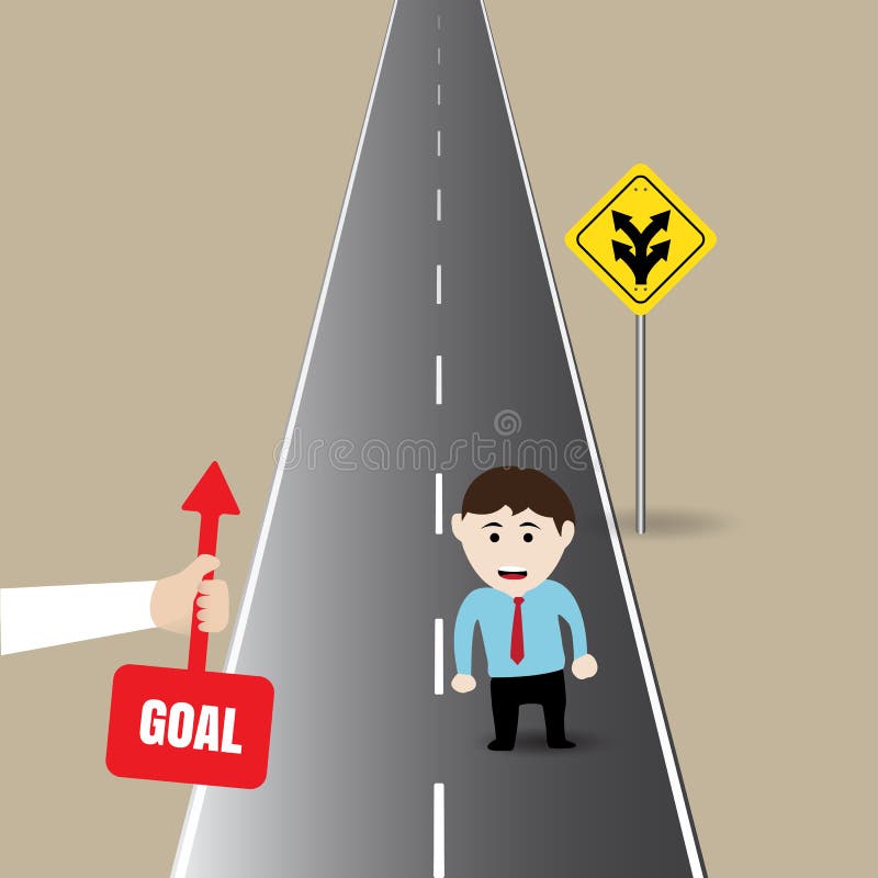 Businessman are lost stock illustration. Illustration of lost - 58479564