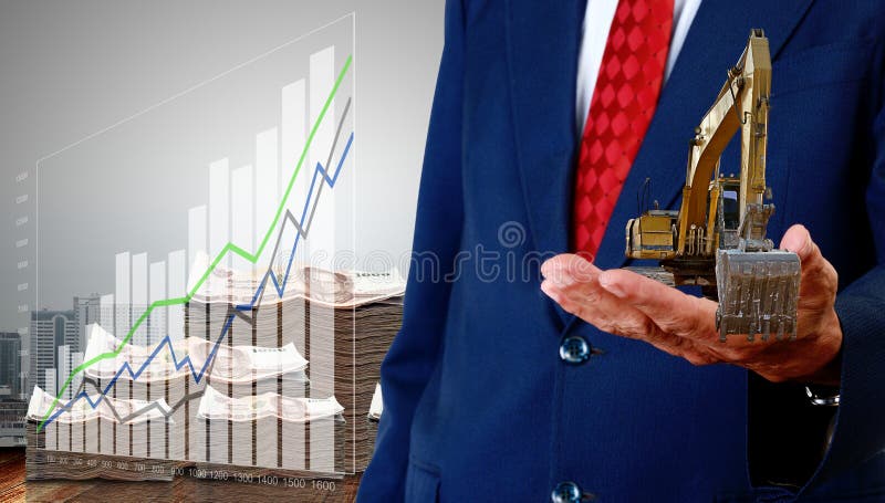 Businessman Make Hand Gesture for Advertisements. Jubilant Stock Image ...