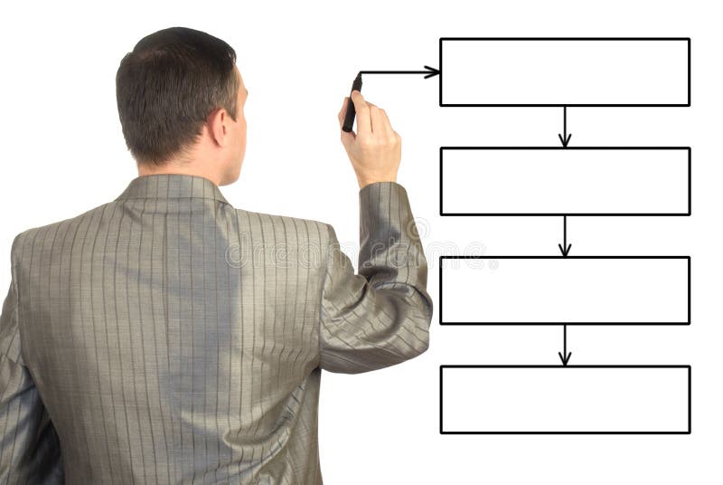 The Businessman Makes the Table Stock Photo - Image of reflection ...