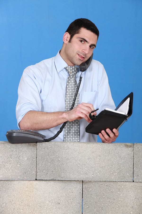 Businessman Making An Appointment Stock Image - Image of investments ...