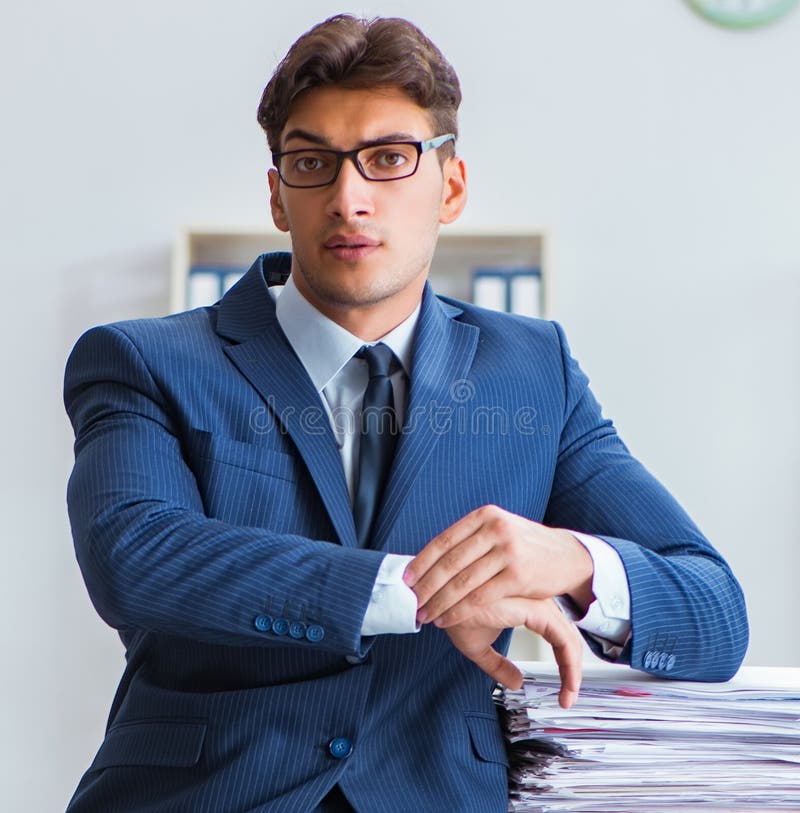 Businessman Making Copies in Copying Machine Stock Image - Image of ...