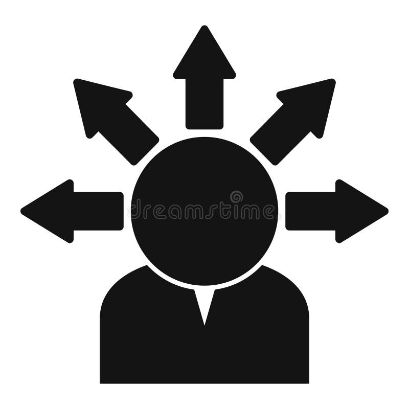 Businessman Making Decision Choosing Right Direction Stock Illustration ...