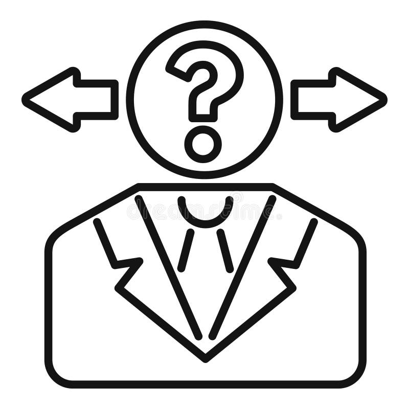 Businessman Making Decision Choosing between Two Options Stock Vector ...