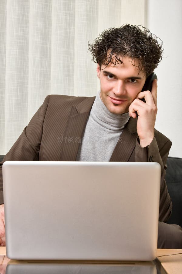 Businessman Making a Phone Call Stock Photo - Image of smart, portrait ...