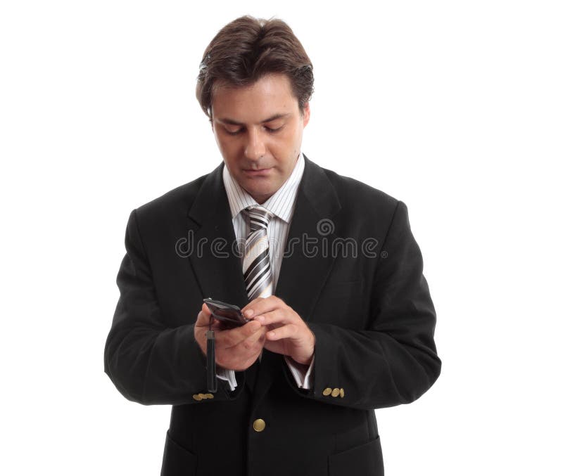 Businessman Making Phone Call Stock Photo - Image of white, businessman ...
