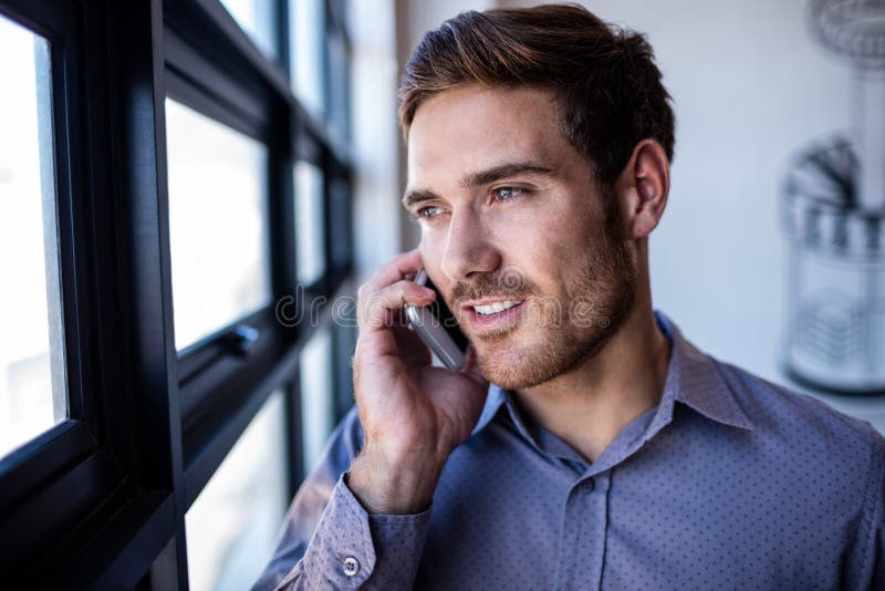 Businessman Making a Phone Call Stock Photo - Image of casual, business ...