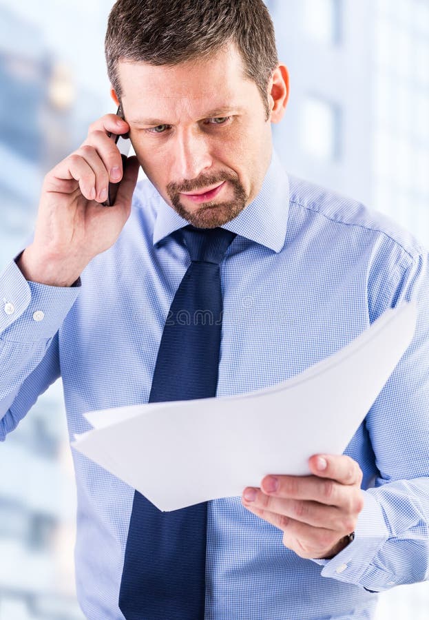 Businessman Making a Phone Call. Stock Photo - Image of phone, people ...