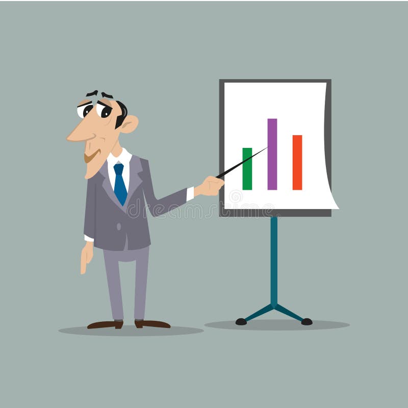 Businessman Making a Presentation Stock Vector - Illustration of ...