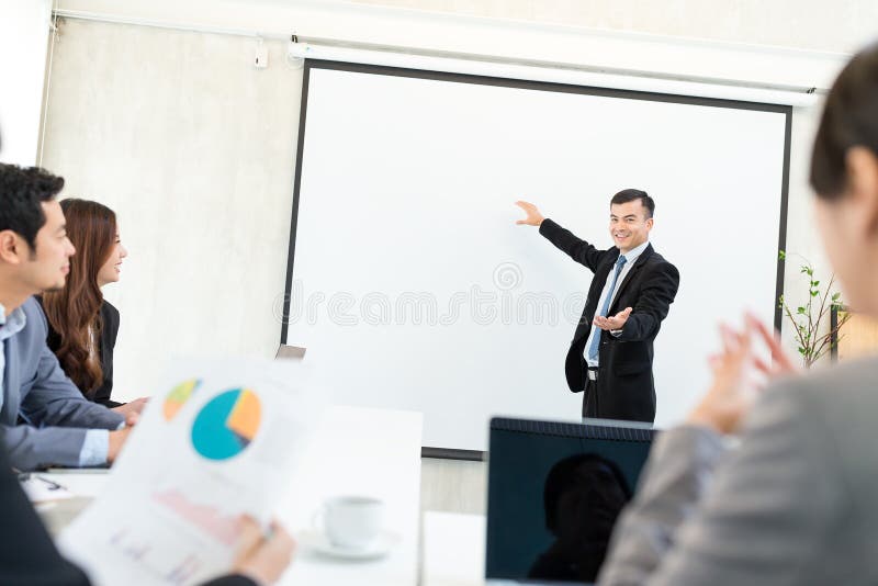 Businessman Making a Presentation at Office Stock Photo - Image of asia ...