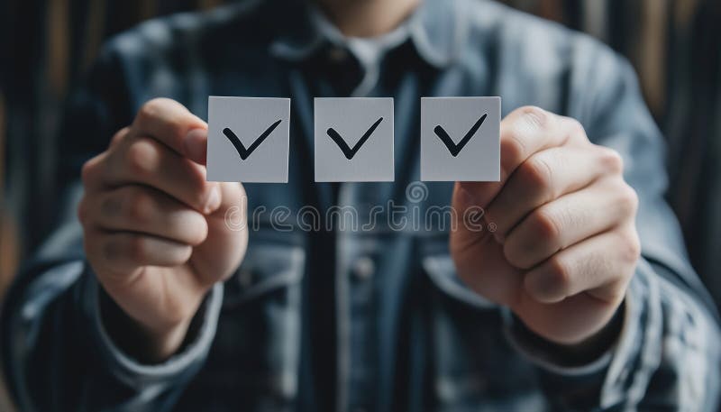 Businessman Making Right Decision: Checklist Concept with Man Checking ...