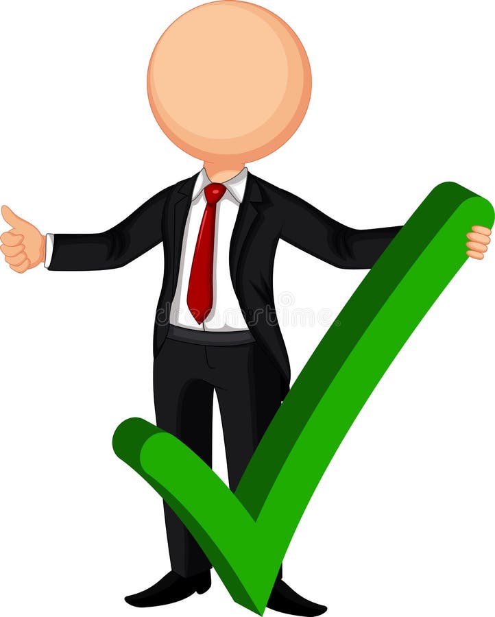 Businessman Making Right Decision Stock Illustration - Illustration of ...