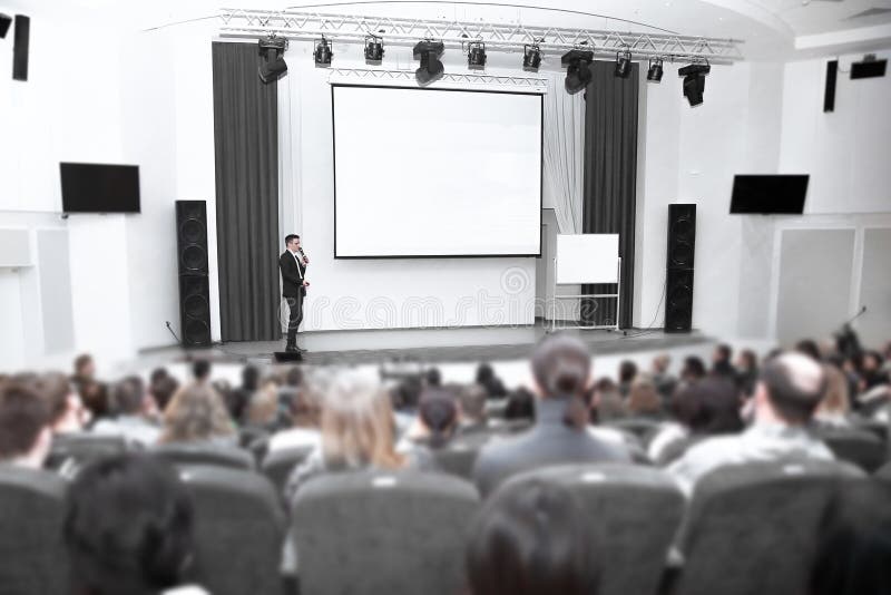Speaker at Business Conference and Presentation. Audience the ...