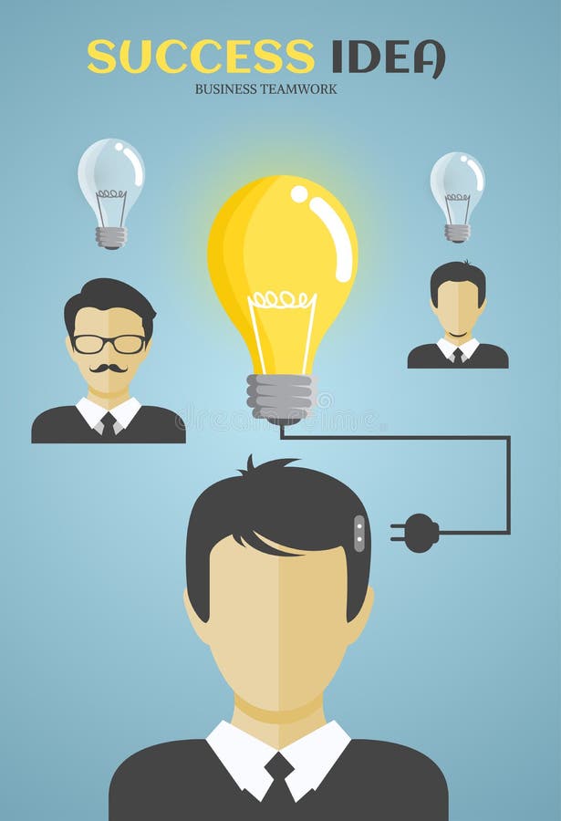 Businessman or Manager, Man in a Suit Come Up with an Idea Stock Vector ...