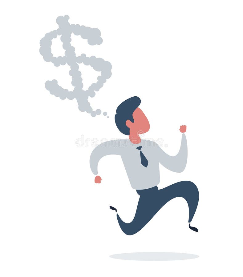 Businessman or Manager. a Man Thinking about Money Stock Vector ...