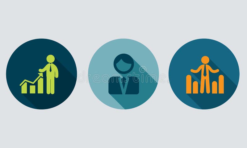 Businessman, Manager, Man, Worker, Face, Profile - Icon Set Stock ...