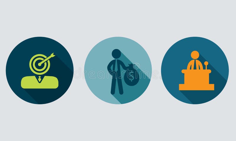 Businessman, Manager, Man, Worker, Face, Profile - Icon Set Stock ...