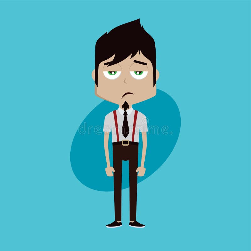 Businessman Manager at Work Cartoon Art Stock Vector - Illustration of ...