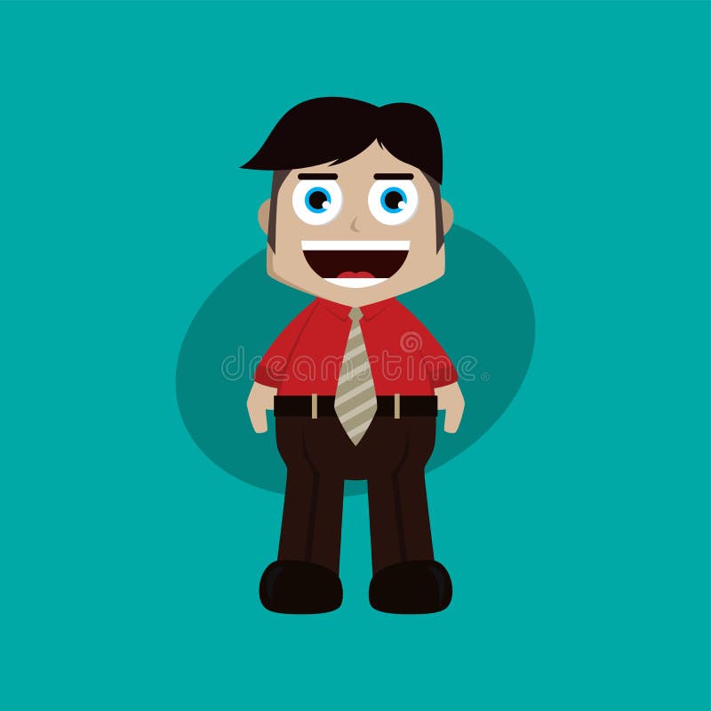 Businessman Manager at Work Cartoon Art Stock Vector - Illustration of ...