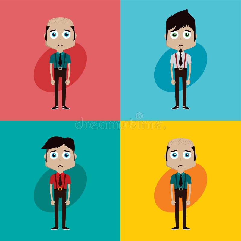 Businessman Manager at Work Holding Blank Sign Cartoon Art Stock Vector ...