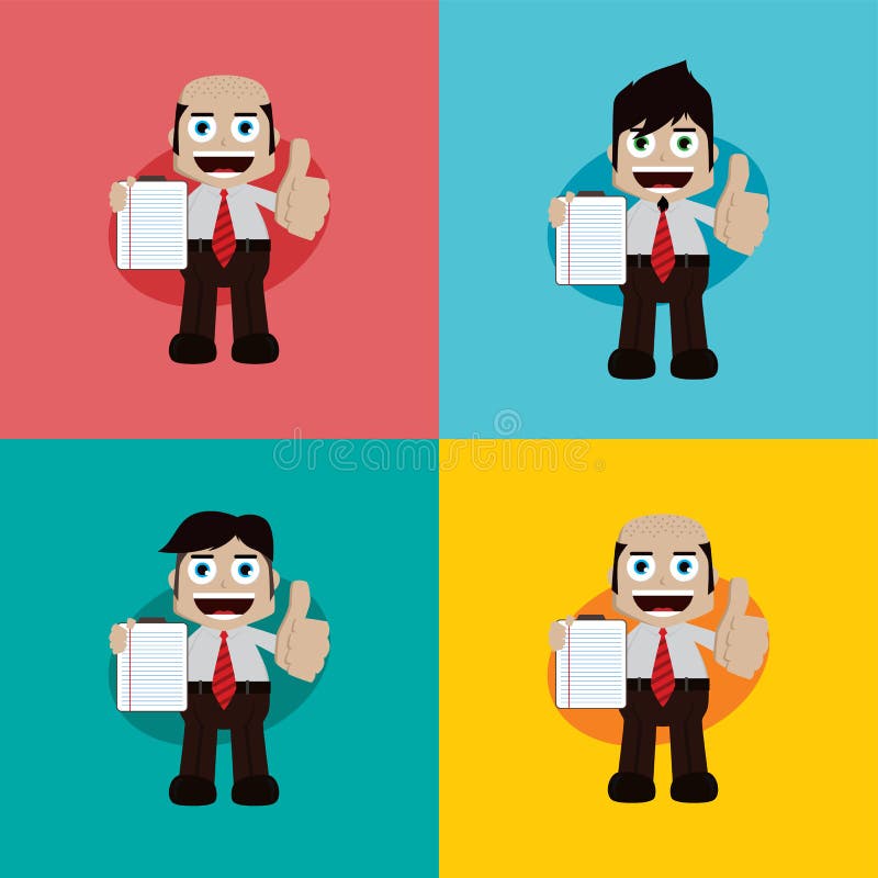 Businessman Manager at Work Cartoon Art Stock Vector - Illustration of ...