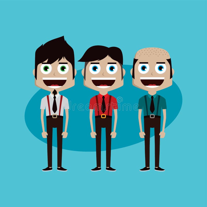 Businessman Manager at Work Cartoon Art Stock Vector - Illustration of ...