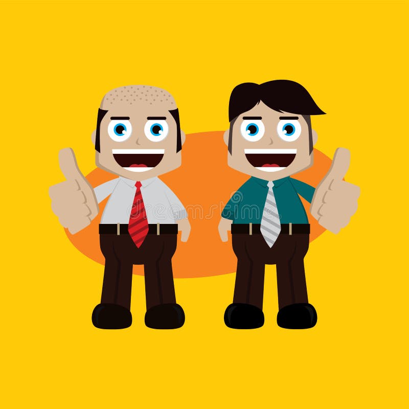 Businessman Manager at Work Cartoon Art Stock Vector - Illustration of ...