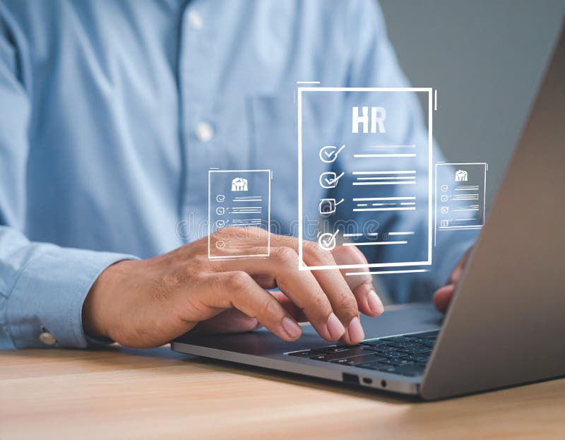 Businessman Managing Digital Compliance Workflow with Approved Marks ...