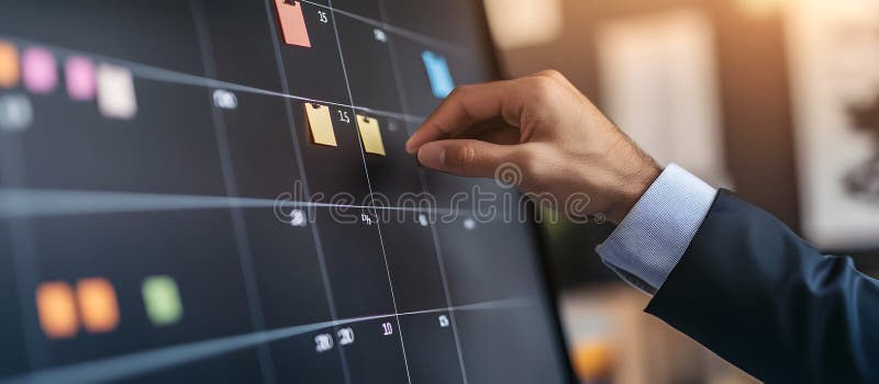 Businessman Managing Digital Tasks on Kanban Board Interface for ...