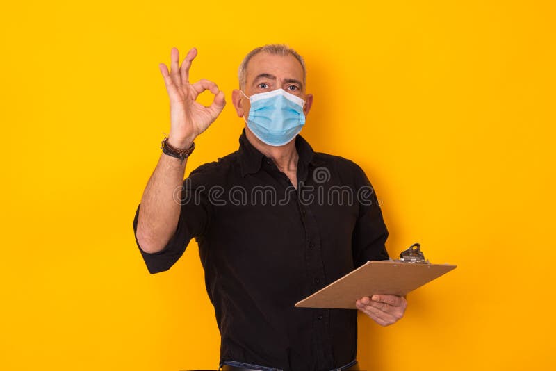 Man with mask isolated stock photo. Image of professional - 213471682