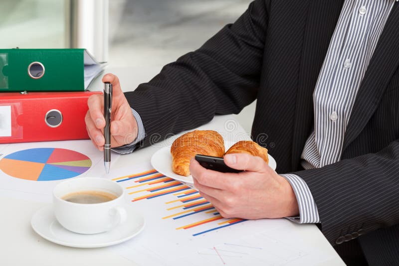 Businessman before a Meeting Stock Image - Image of plan, contemporary ...