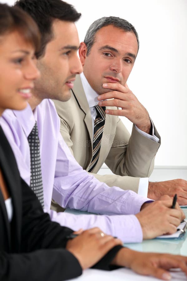 Businessman during meeting stock photo. Image of business - 31130592