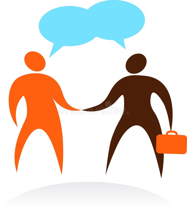 Businessman Meeting - Logo And Icon Stock Vector - Illustration of ...