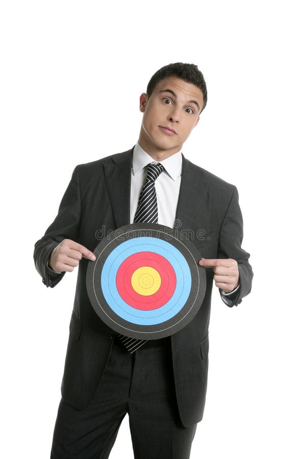 Hit the target stock image. Image of businessman, point - 34300021