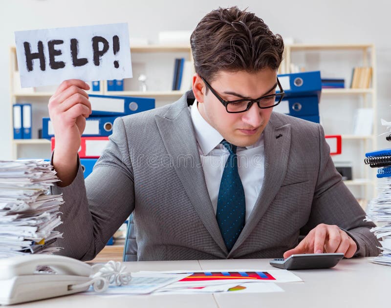 Businessman Missing Deadlines Due To Excessive Work Stock Photo - Image ...