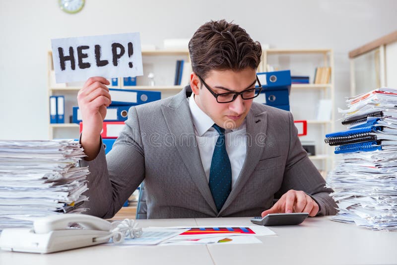 The Businessman Missing Deadlines Due To Excessive Work Stock Image ...