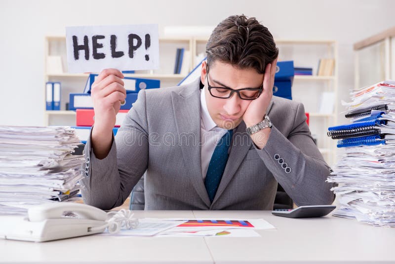 The Businessman Missing Deadlines Due To Excessive Work Stock Image ...