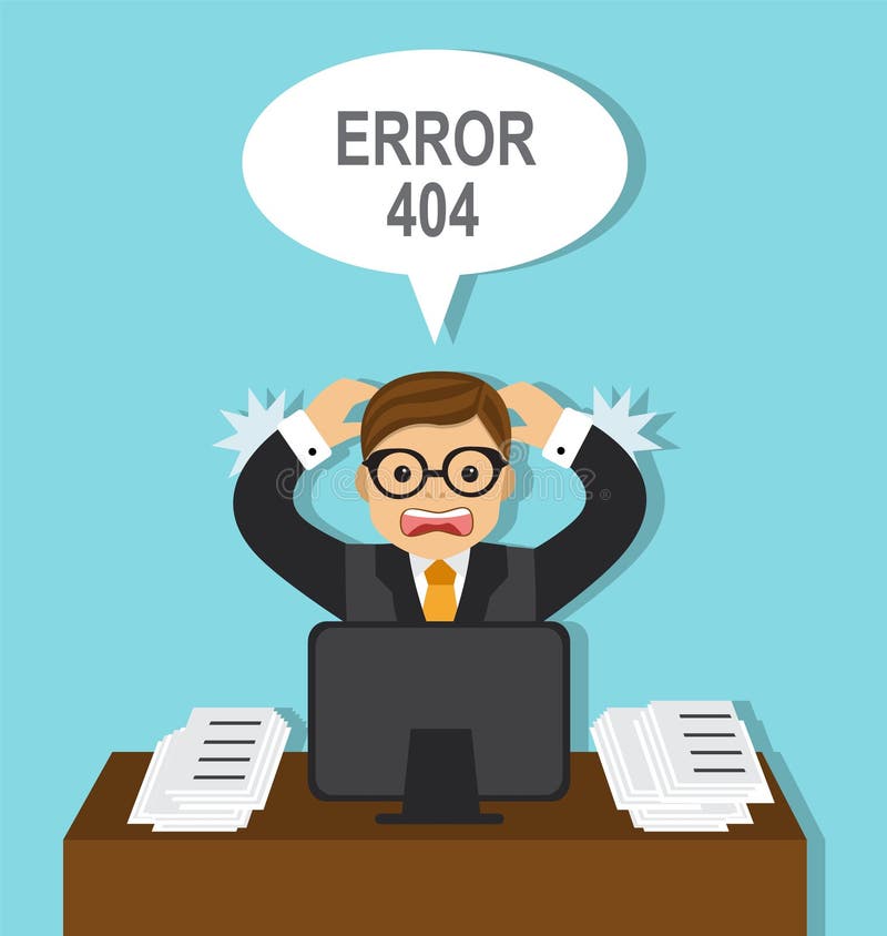 Businessman And A Mistake In Work Stock Vector - Illustration of ...