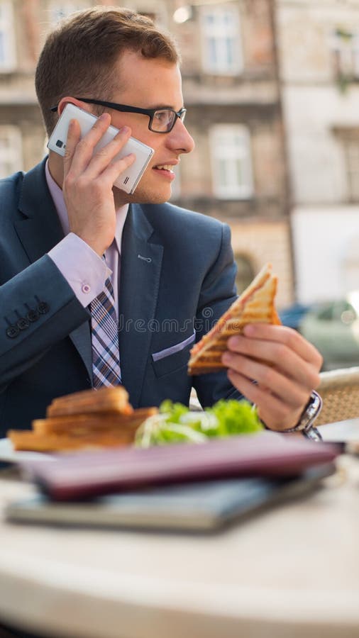 Managers Meeting on Breakfast Stock Image - Image of bread, eating ...