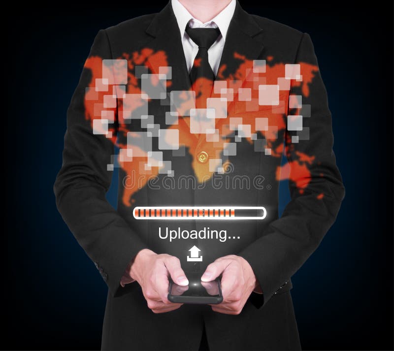 Businessman with Modern Mobile Phone Stock Image - Image of smart, apps ...