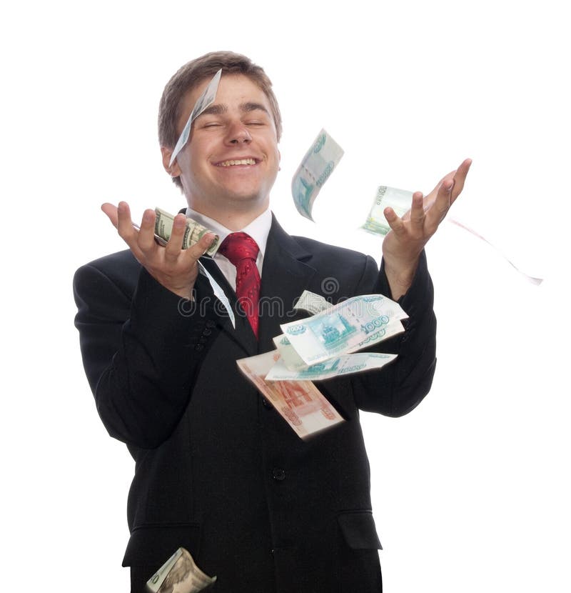 Businessman with money stock photo. Image of portrait - 10138212