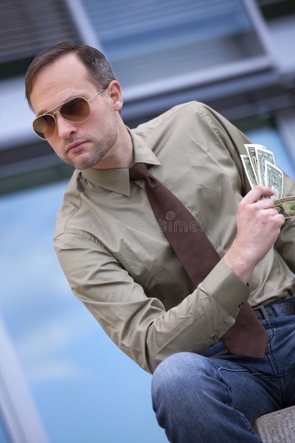Businessman with money stock photo. Image of budget, portrait - 10397932