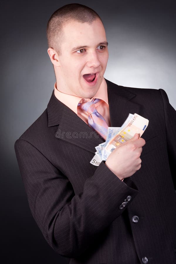 Businessman with money stock photo. Image of corporate - 18900038