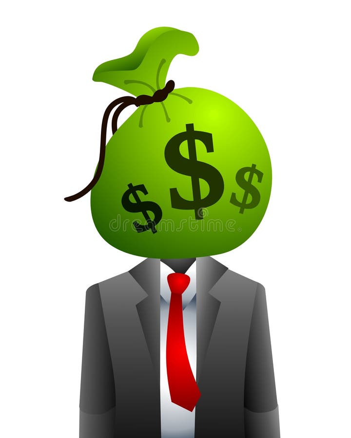 Thinking about Money stock illustration. Illustration of wealth - 5535281