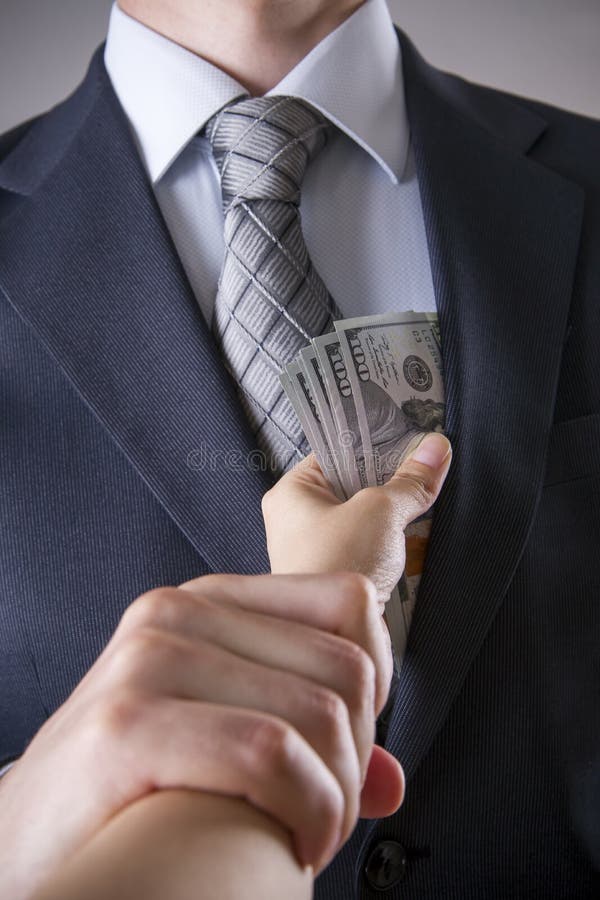 Businessman with Money in Studio. Corruption Concept Stock Image ...