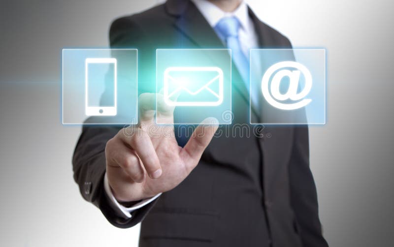 Businessman Multimedia Concept Stock Illustration - Illustration of ...